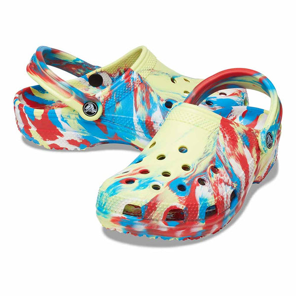 Shop Crocs Classic Marbled Clogs | Sulphur/Multi | The Next Pair